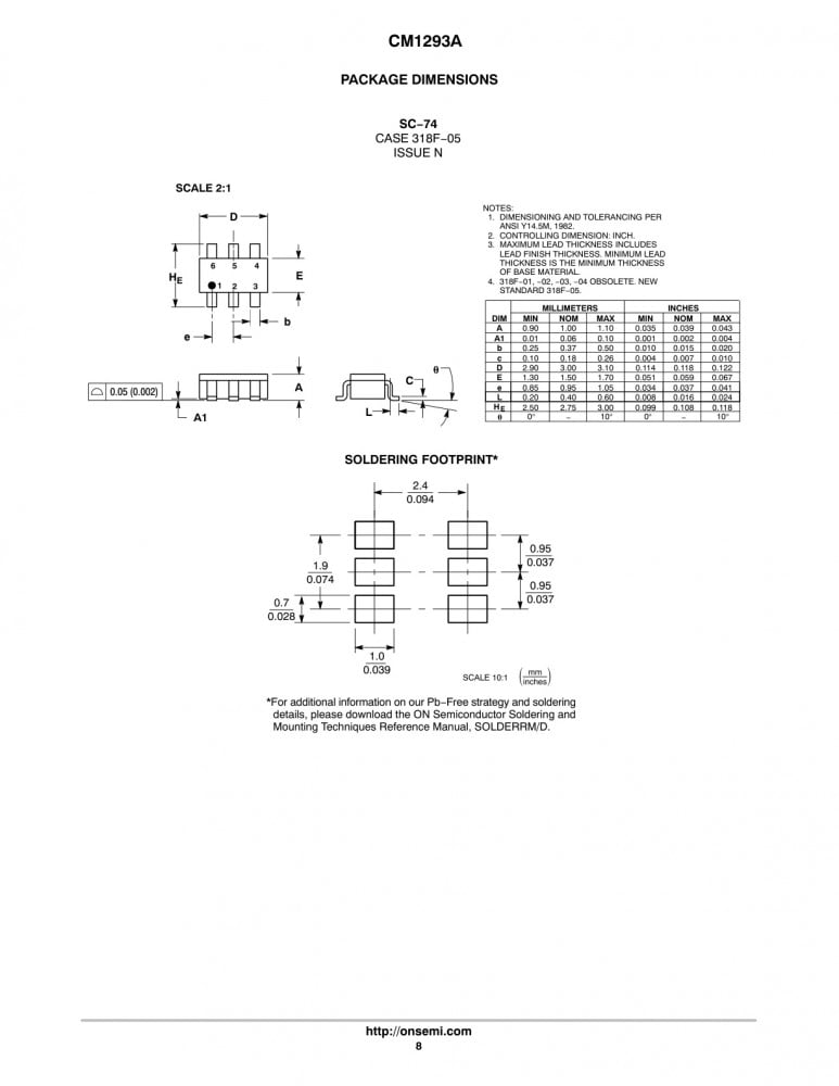 CM1293A datasheet page 8