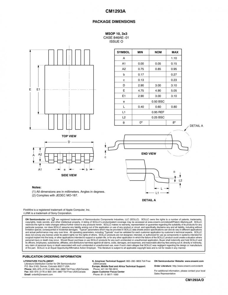 CM1293A datasheet page 9