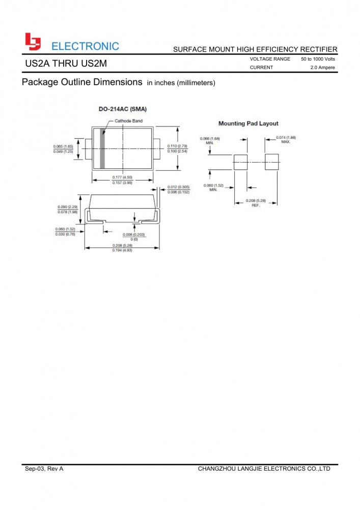 US2G datasheet page 3