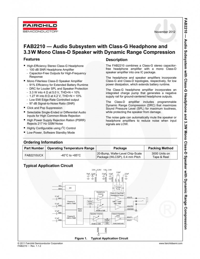 FAB2210 datasheet page 1