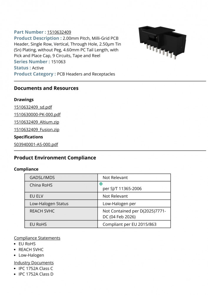 Molex Milli-Grid application specification page 1