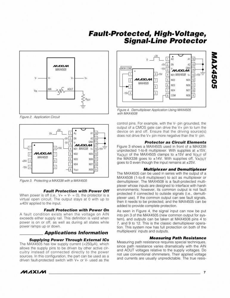 MAX4505 datasheet page 7