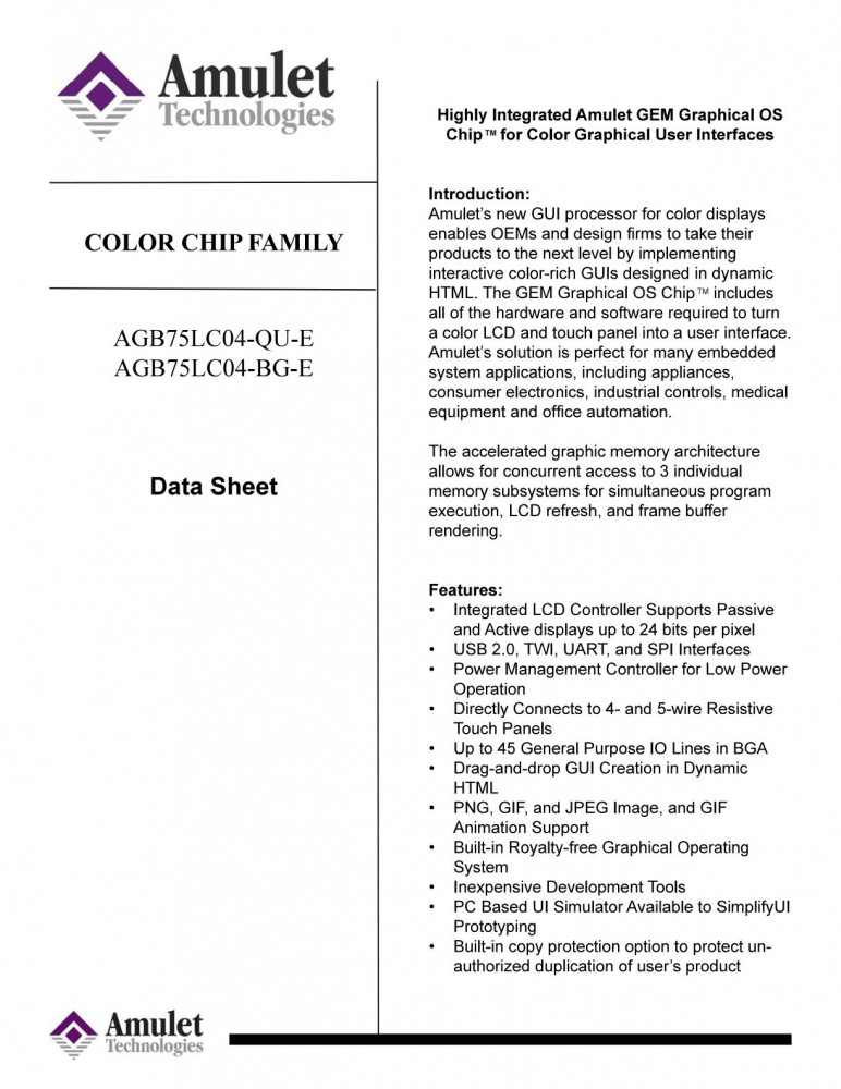 AGB75LC04-QU-E technical document image, page 1