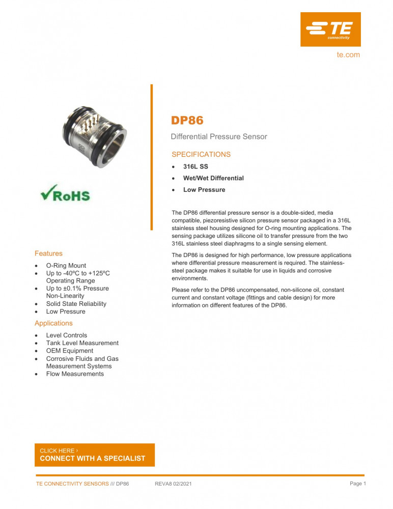 DP86 technical document page 1