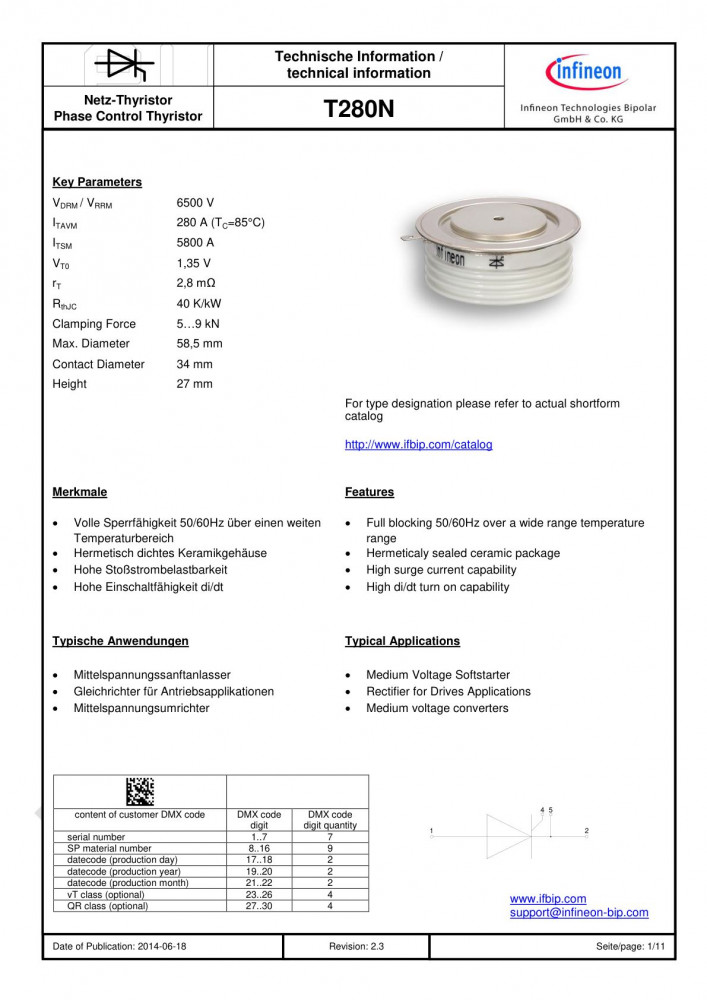 T280N65TOF technical information page 1