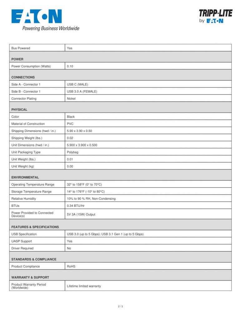 EATON U428-000-F technical document page 2
