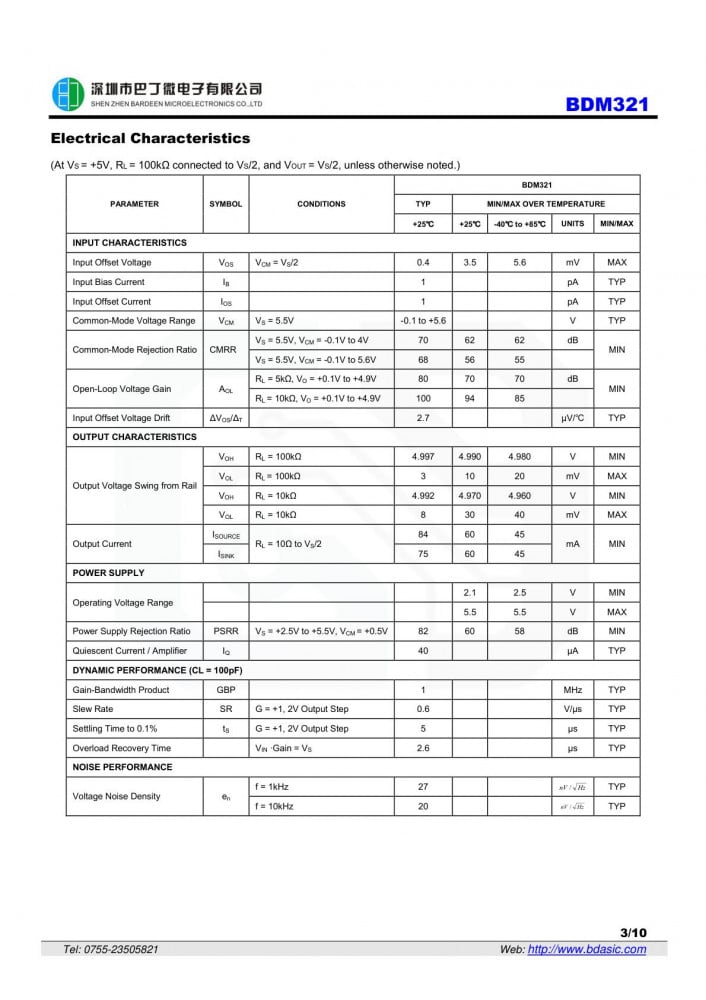 BDM321 datasheet page 3