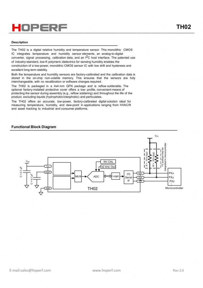 TH02 SI7005 datasheet page 2