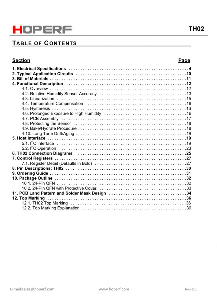 TH02 SI7005 datasheet page 3