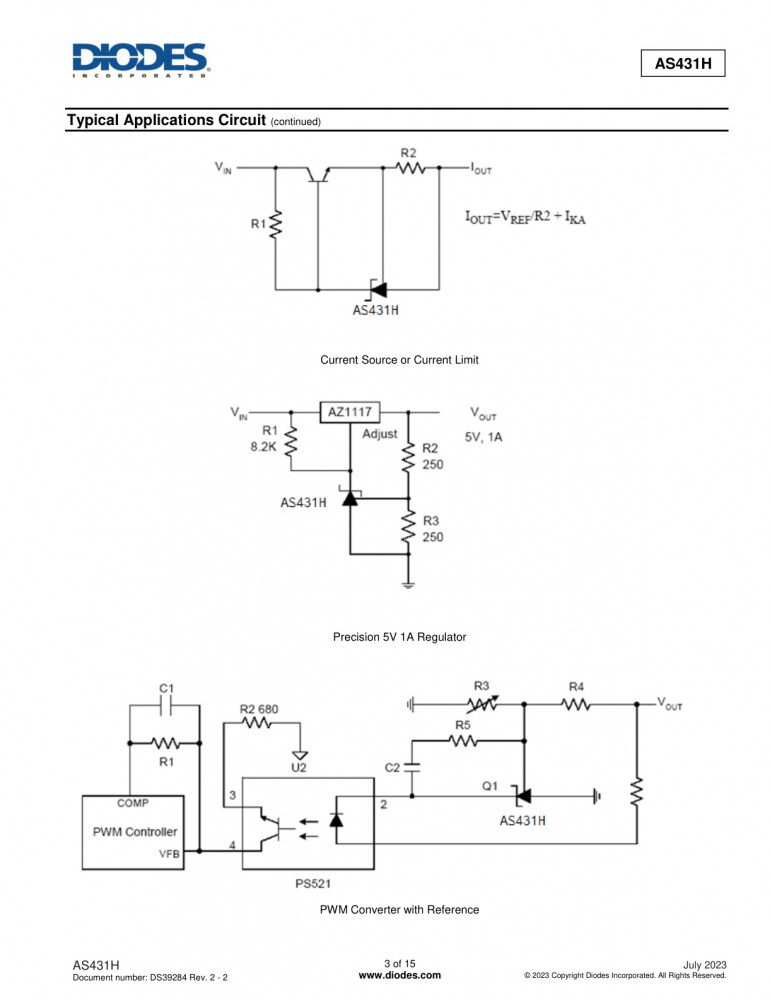 AS431H datasheet page 3
