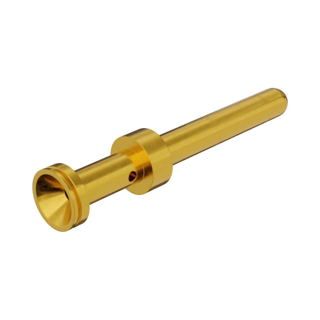Heavy-Duty Turned Crimp Contact for 16A Inserts and Modules, Male, Gold (Au) Plated Copper Alloy, 0.75mm² (18 AWG), 100 per Bag for sale