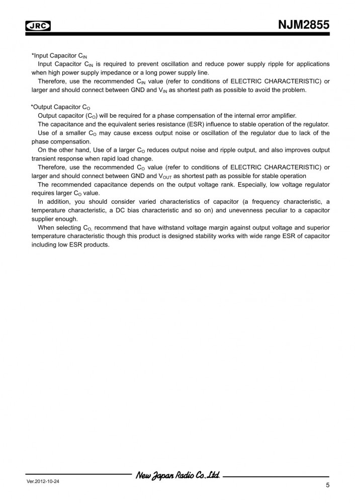 NJM2855 datasheet page 5