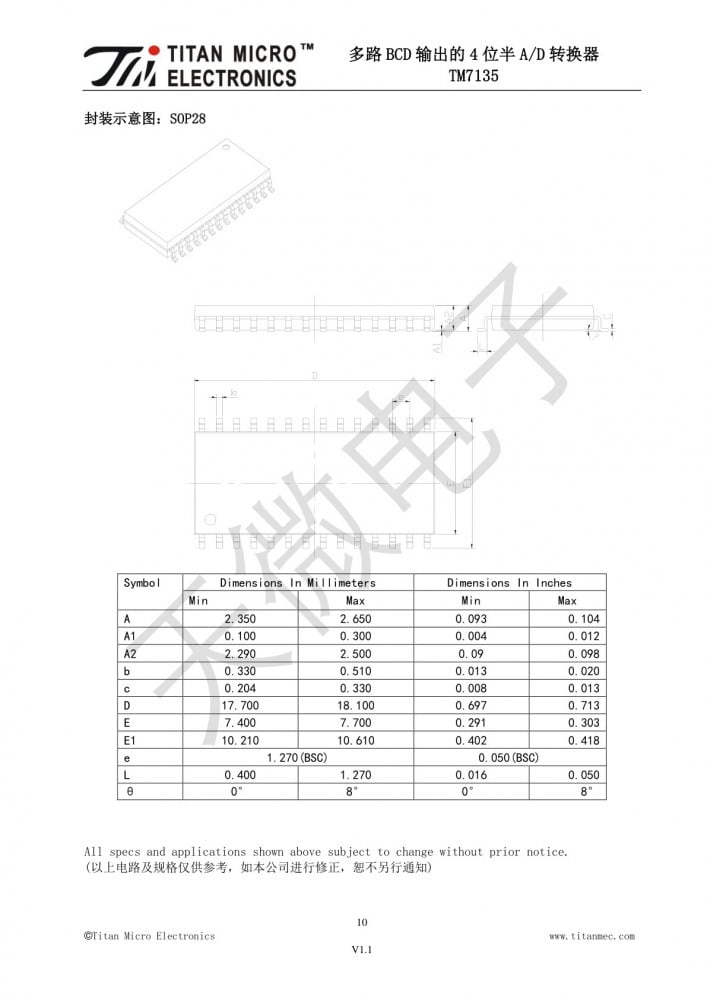 TM7135 technical document page 10