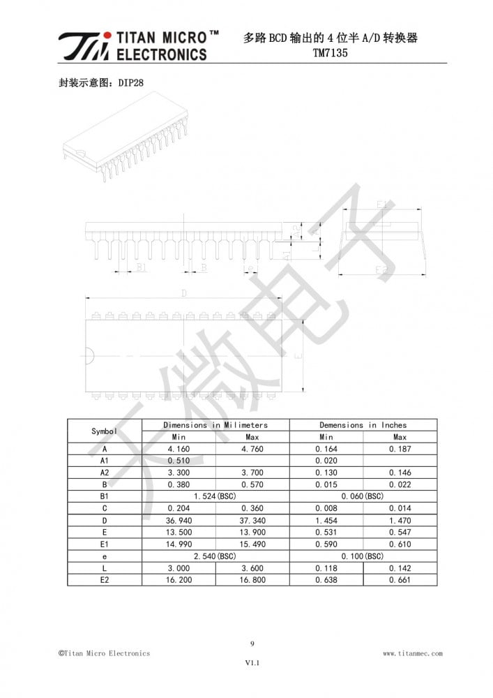 TM7135 technical document page 9