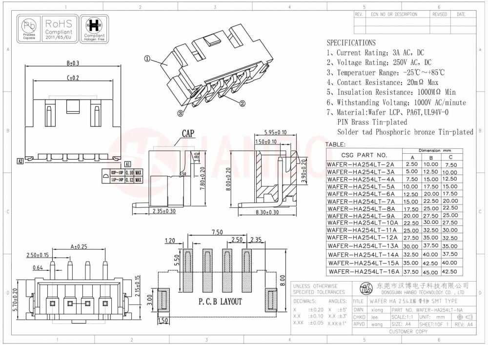 Hanbo Electronic WAFER HA series drawing page 6