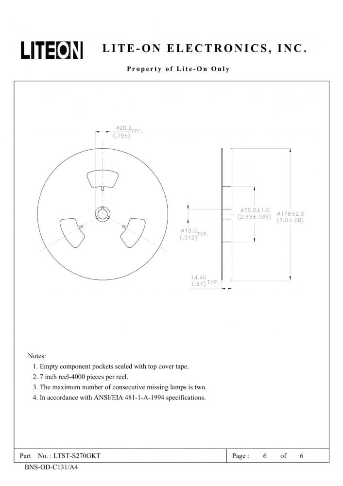 LTST-S270GKT datasheet page 6