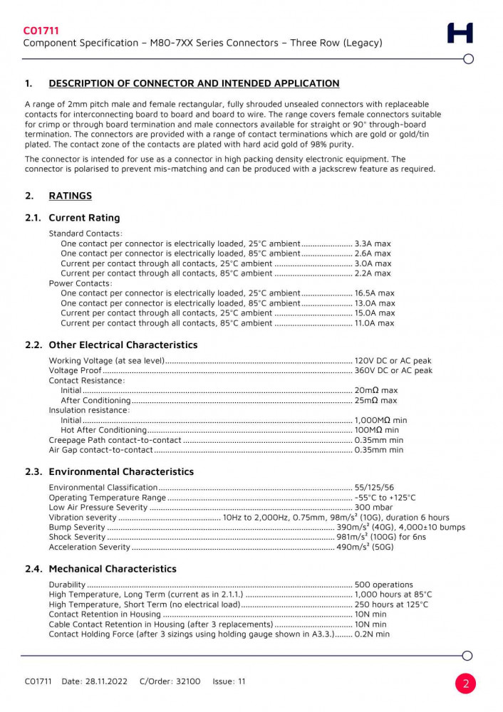 M80-7XX connector specification page 2
