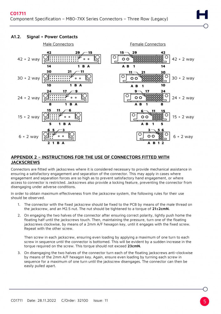 M80-7XX connector specification page 5