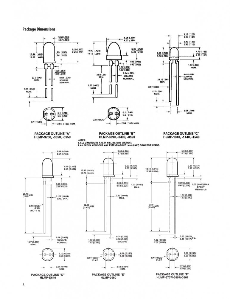 HLMP-3750 datasheet page 3