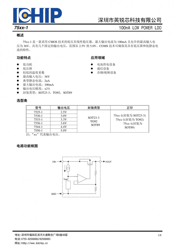 7536-1SOT23-3 datasheet page 1