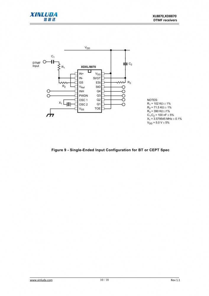 XD8870 datasheet page 10