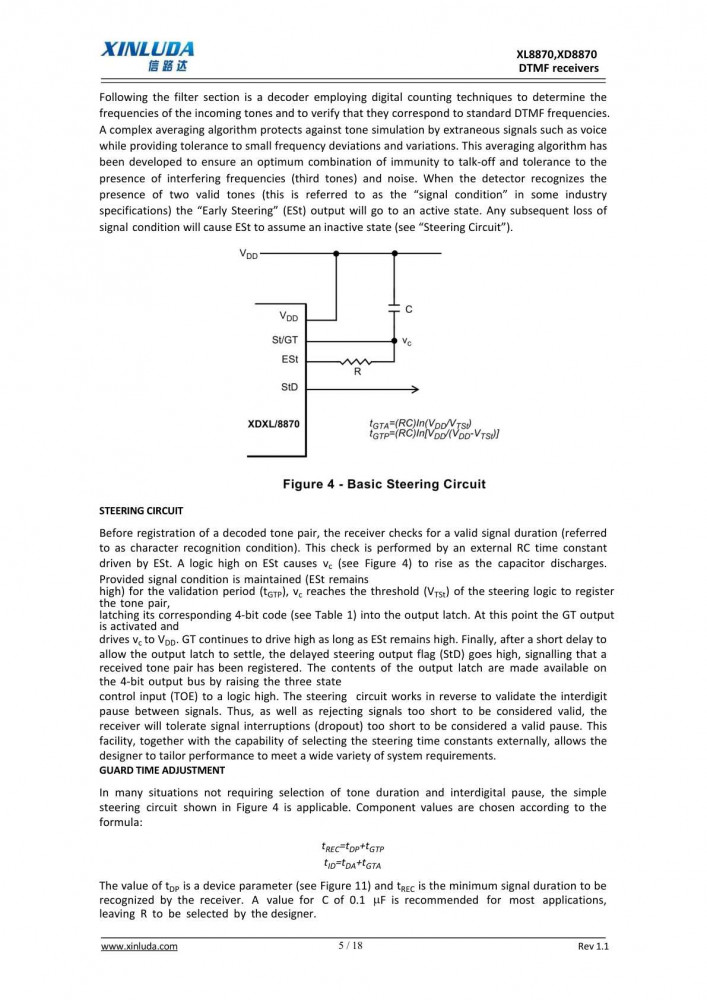 XD8870 datasheet page 5
