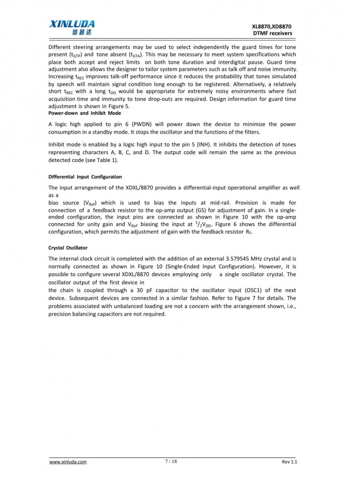 XD8870 datasheet page 7