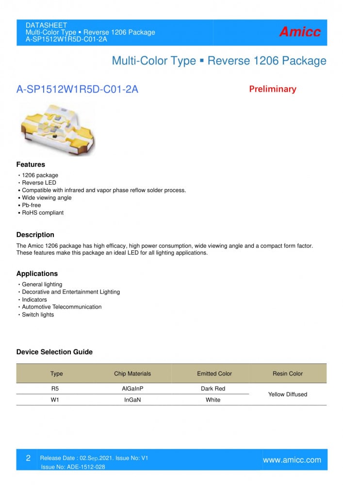 A-SP1512W1R5D-C01-2A datasheet page 2