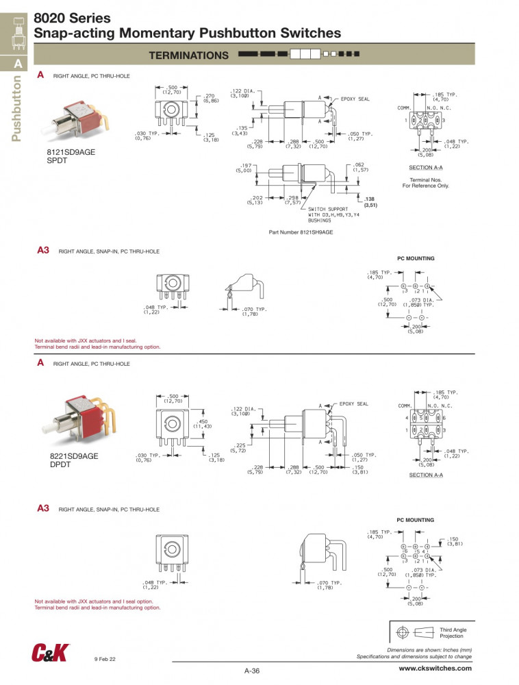 C&K technical document page 8