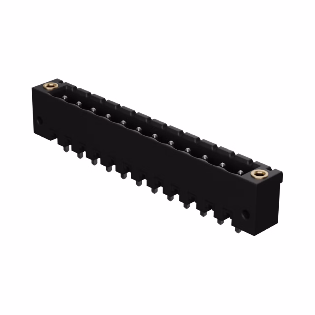5.00mm Pitch Eurostyle Vertical PCB Header, with Threaded Retention Inserts, 12 Circuits for sale