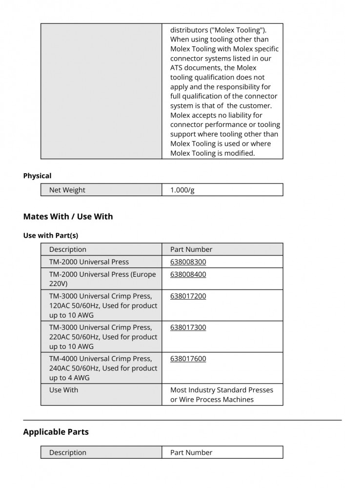 Technical document image 3 for Molex 638025200