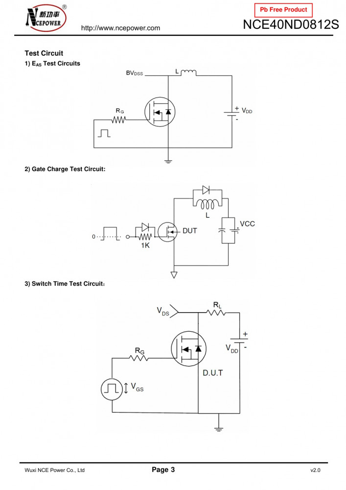 NCE40ND0812S datasheet page 3