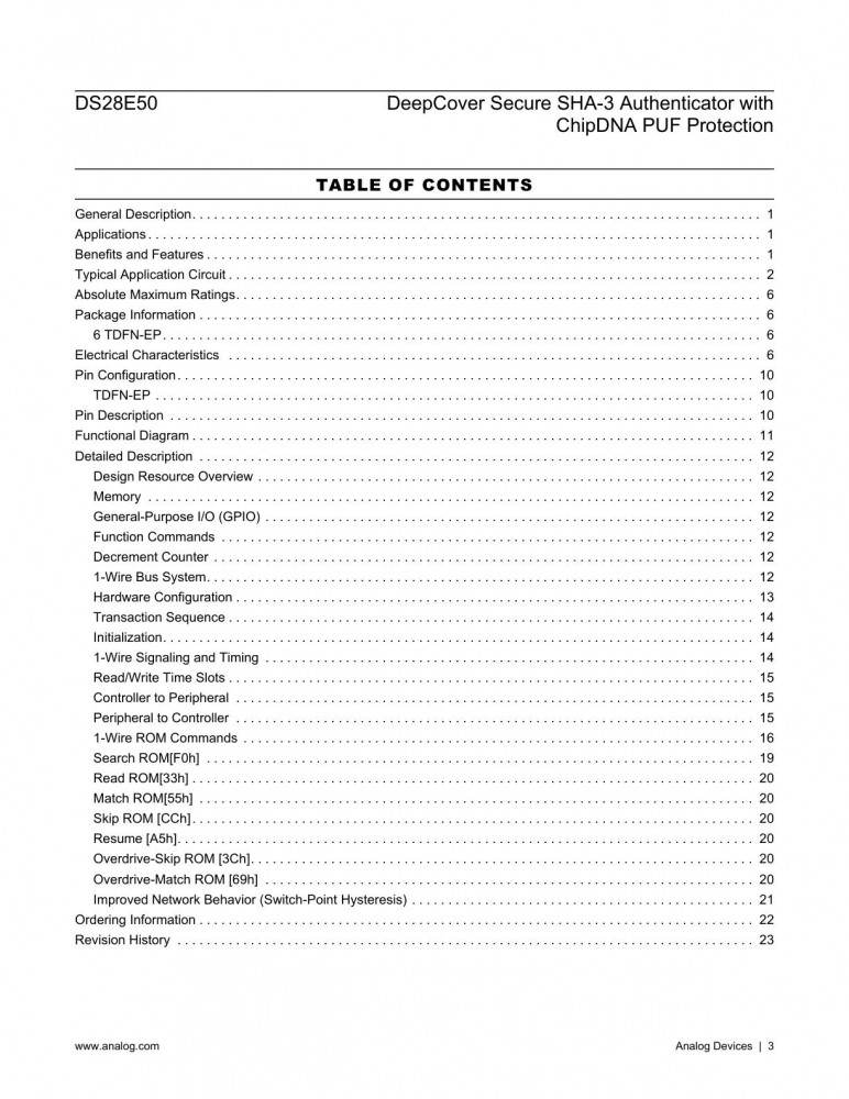 DS28E50 technical document page 3