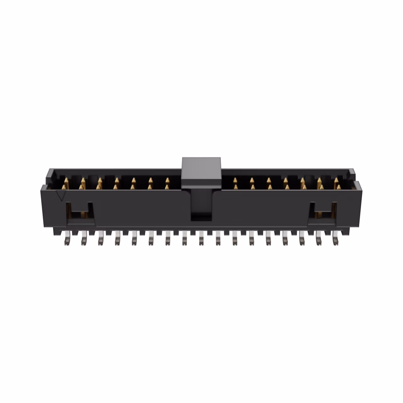 2.00mm Pitch, Milli-Grid PCB Header, Dual Row, Vertical, Surface Mount, Shrouded, 34 Circuits, 0.05µm Gold (Au) Plating, Dual Side Slots, Dual Friction Locks, Center Polarization, with Cap, Tape and Reel for sale