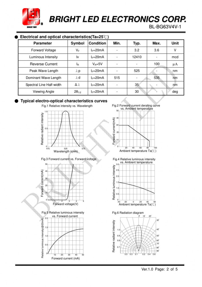 BL-BG63V4V-1 datasheet page 2