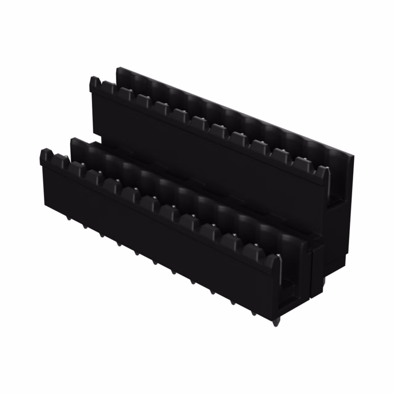 5.00mm Pitch Eurostyle Vertical Dual Level PCB Header, Open Ends, 24 Circuits for sale