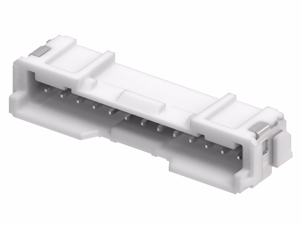 2.00mm Pitch, Micro-Lock Plus PCB Header, Single Row, Right-Angle, Surface Mount, Matte Tin Plating, Positive Lock, 16 Circuits, Low-Halogen, Natural (White)