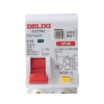 Delixi Electric DZ47SLES1D63R300 Miniature Residual Current Circuit Breaker