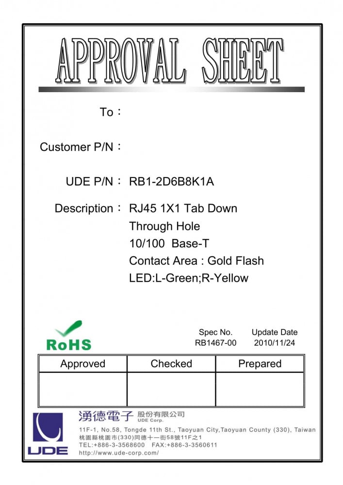 RB1-2D6B8K1A datasheet page 1