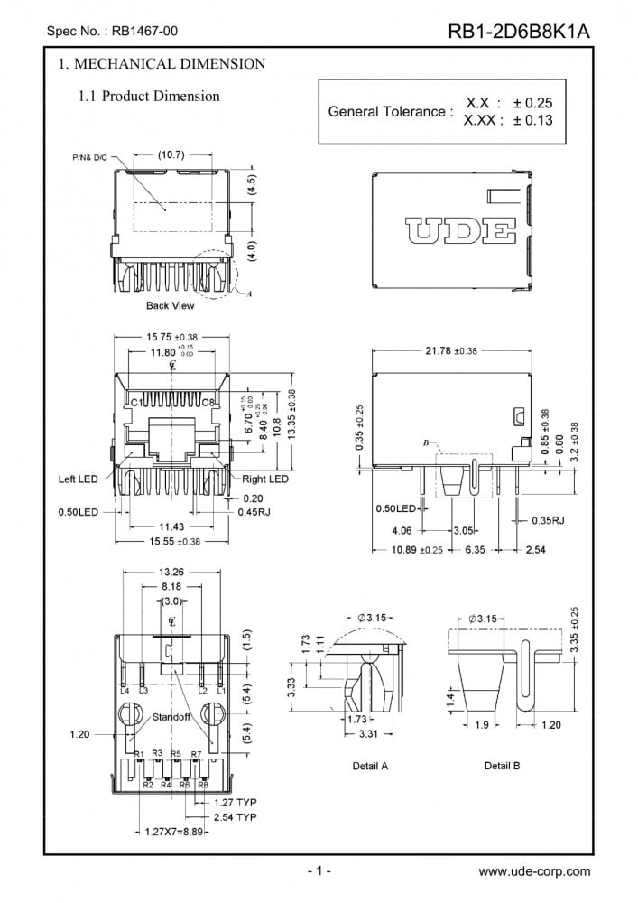 RB1-2D6B8K1A datasheet page 2