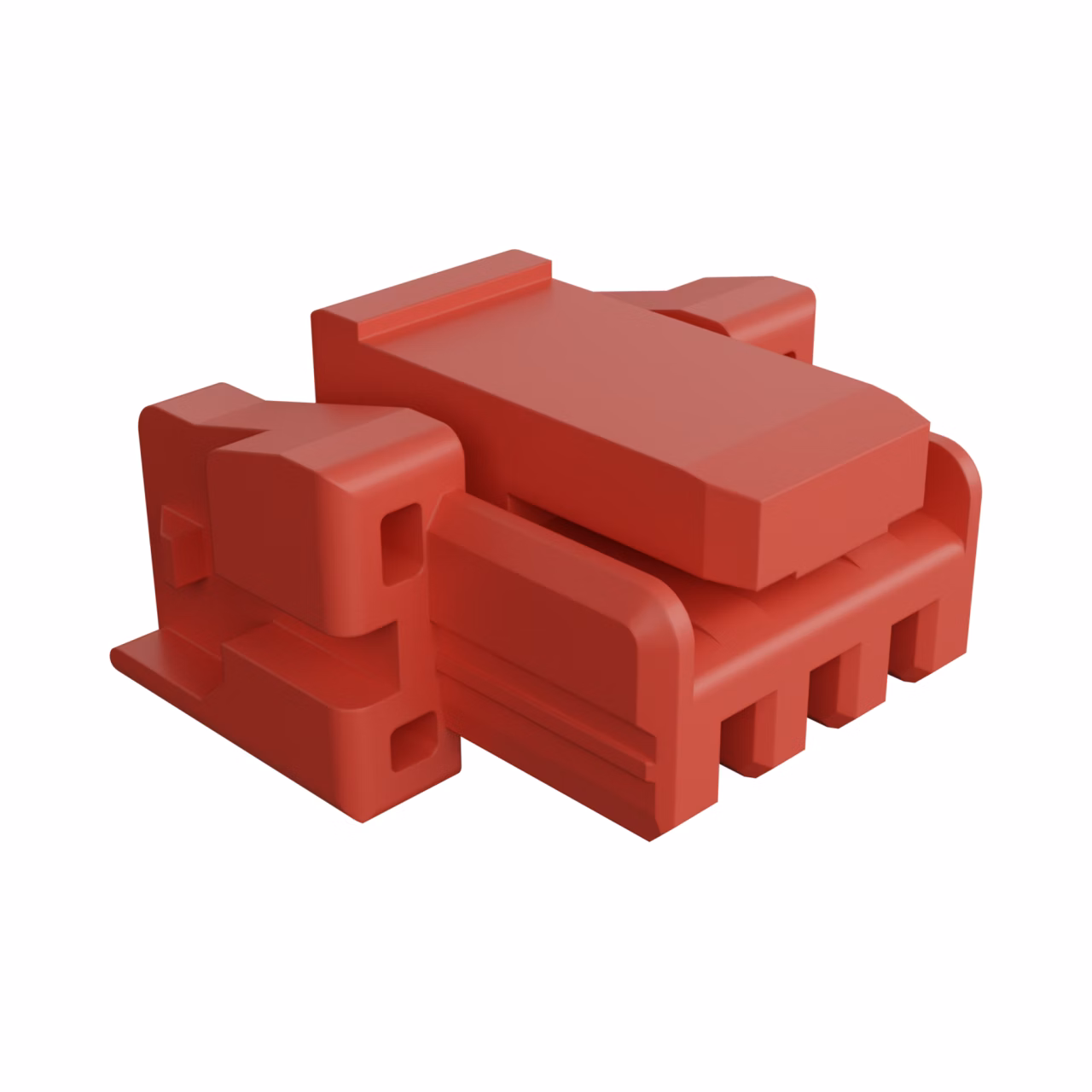 Micro-Lock Plus TPA Type Receptacle Housing, 1.25mm Pitch, Single Row, Positive Lock, 3 Circuits, Red for sale