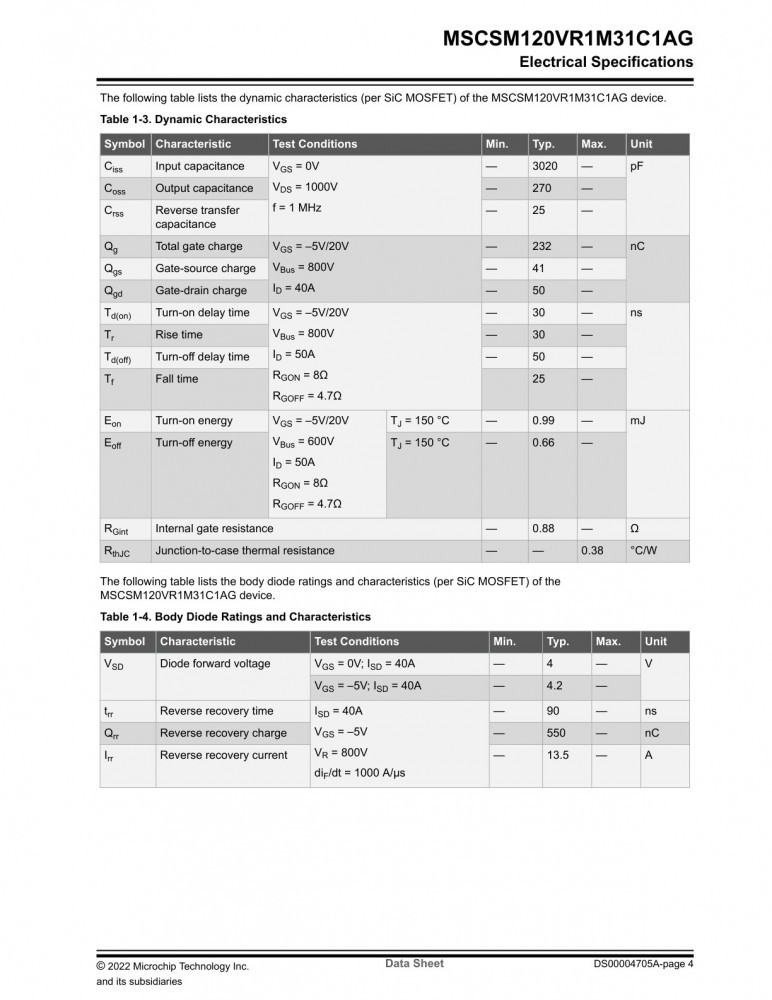 MSCSM120VR1M31C1AG datasheet page 4