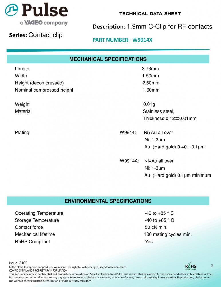 W9914 datasheet page 3