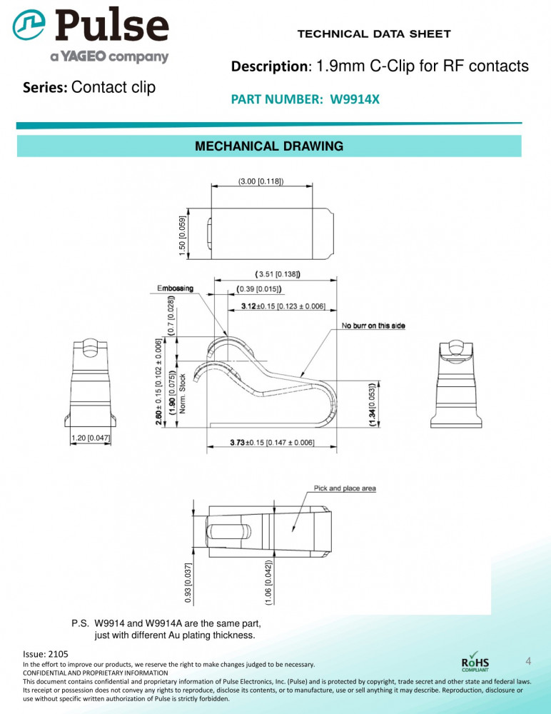 W9914 datasheet page 4