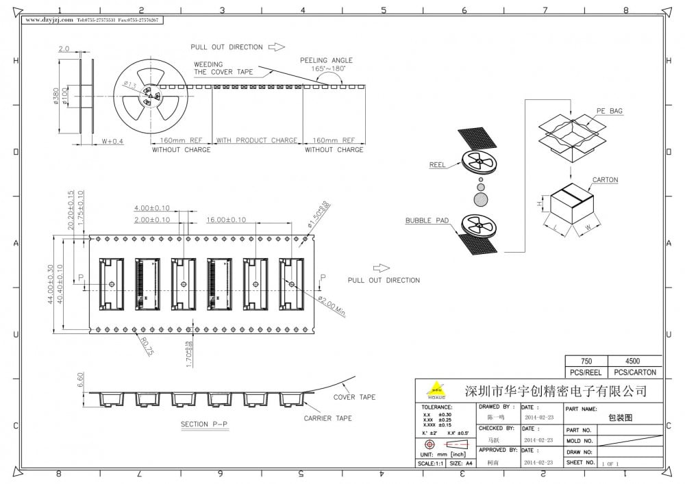 HOAUC HYCW17M-05NGFF-550B technical drawing page 4