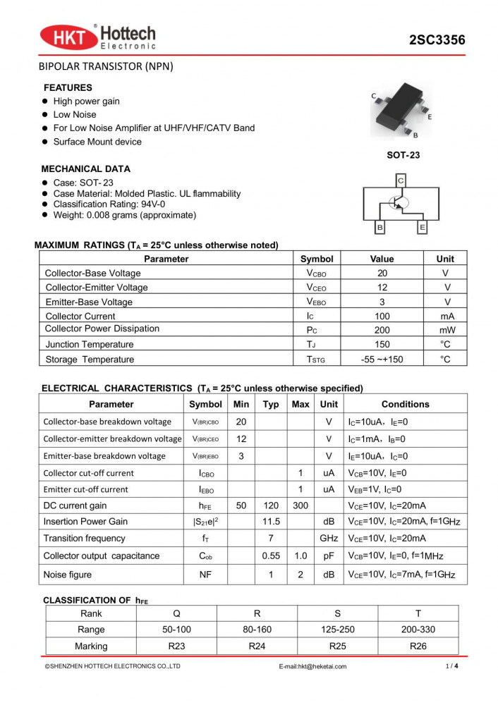 2SC3356 datasheet page 1