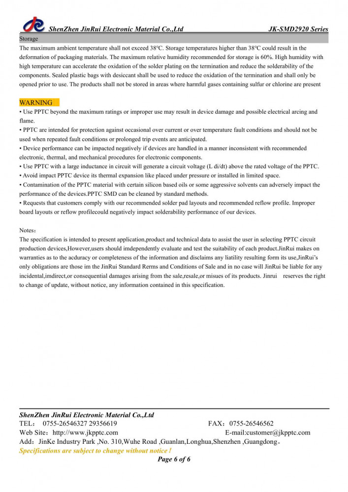 JK-SMD075L datasheet page 6