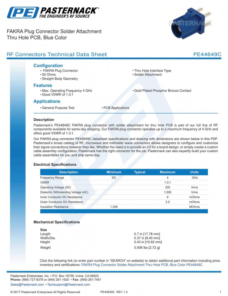 PE44649C technical document page 1