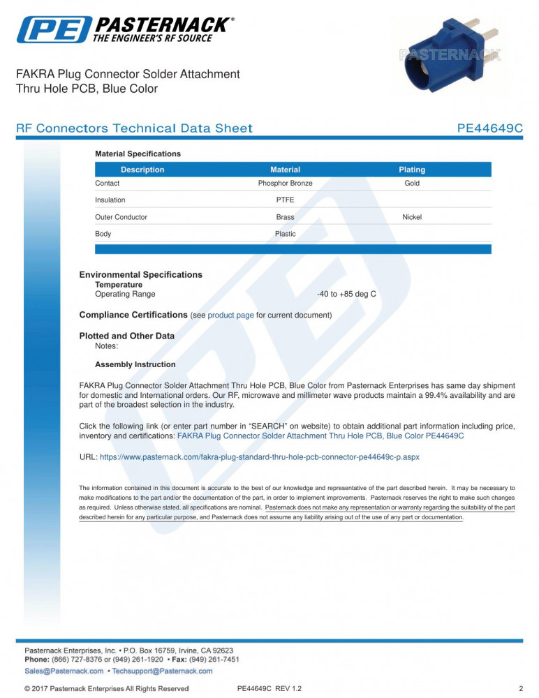 PE44649C technical document page 2