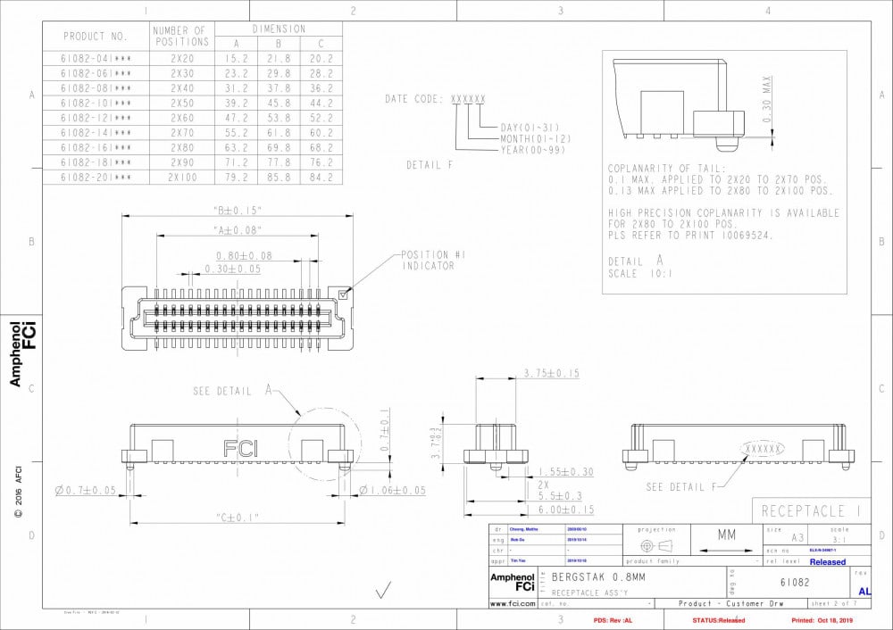 Amphenol 61082 drawing sheet 2